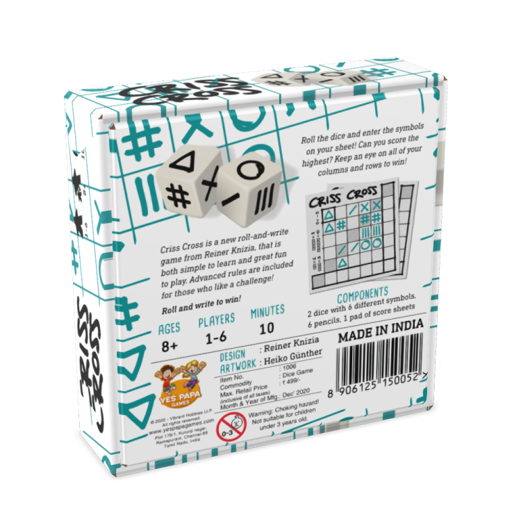 Buy Criss Cross only at Board Games India - Original Games, Best Price ...